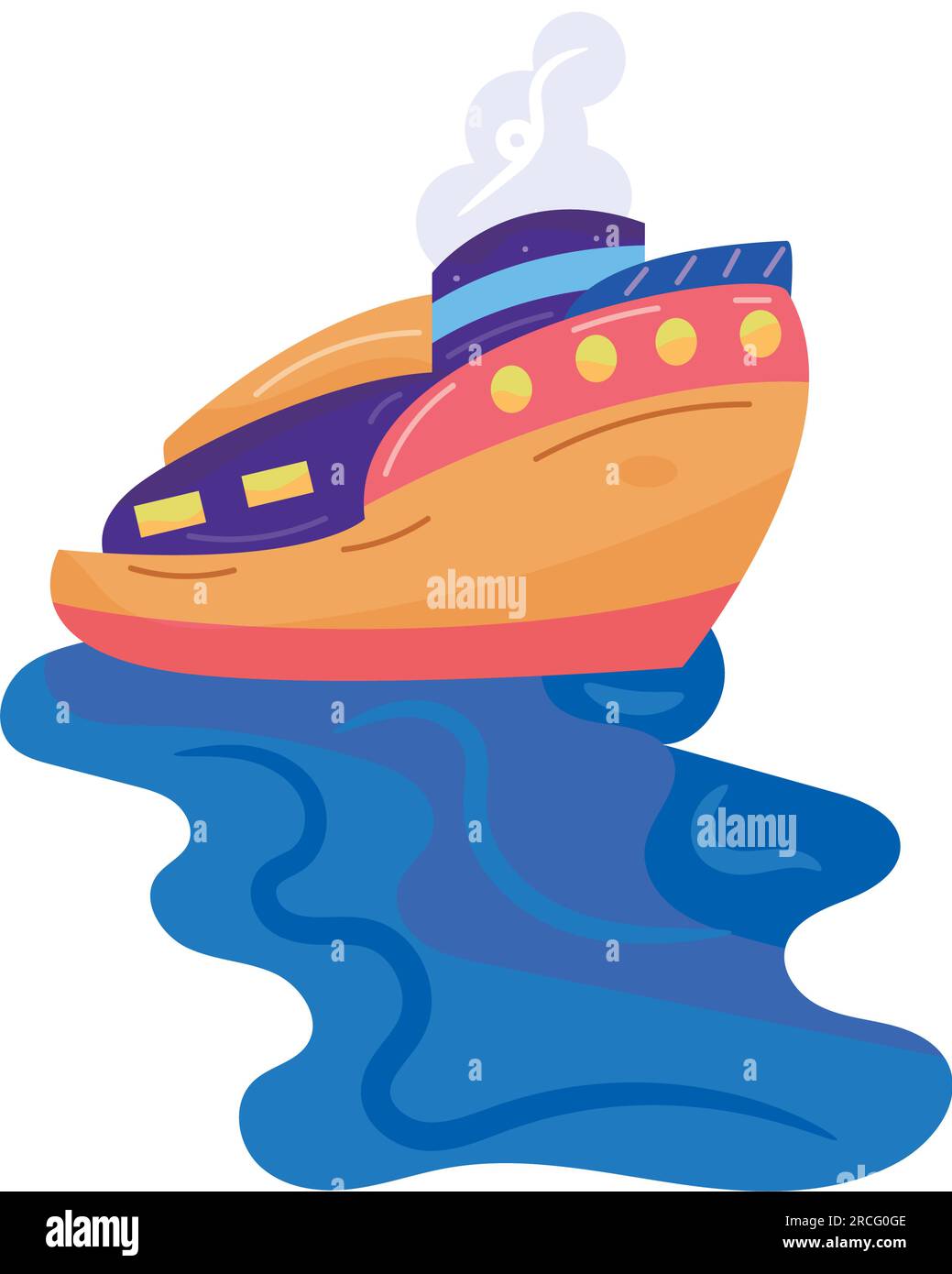 Isolated colored ship vehicle icon Vector Stock Vector Image & Art - Alamy
