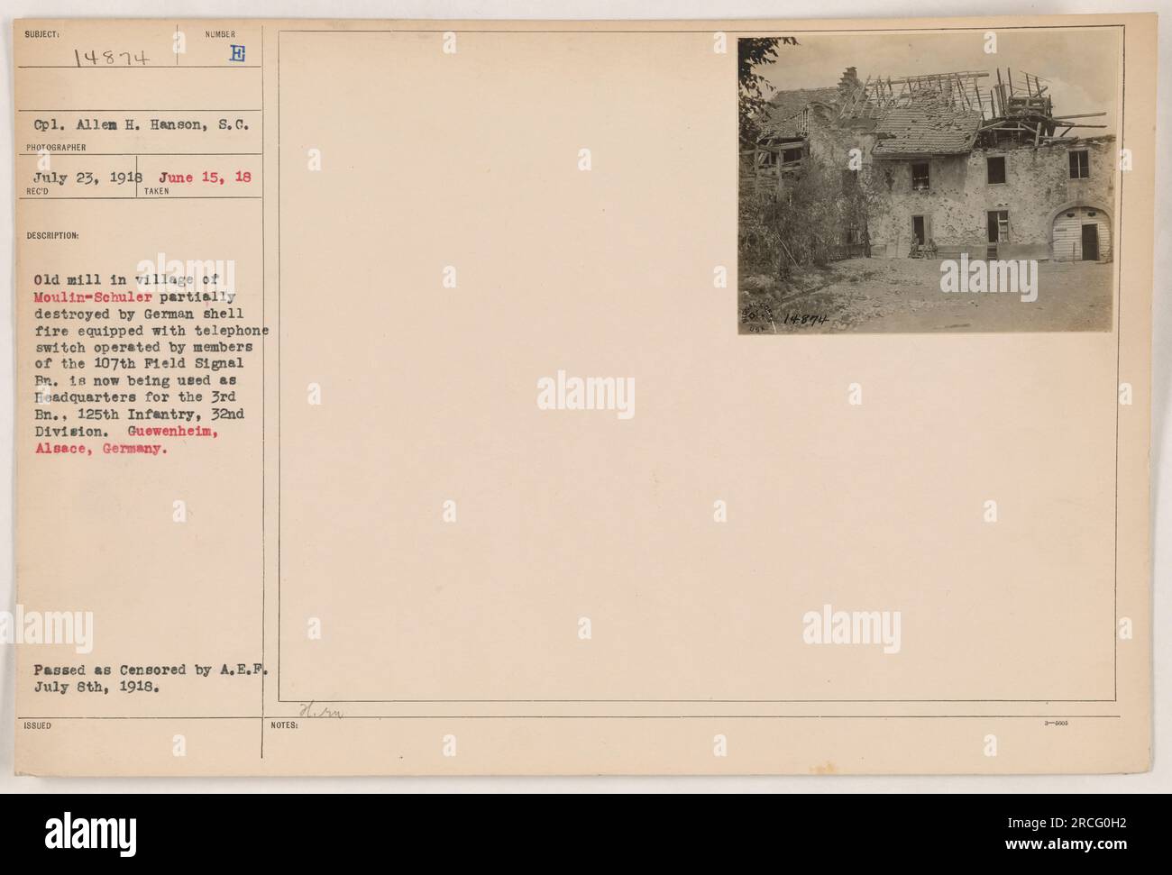 Soldiers from the 107th Field Signal Battalion are shown here using a ...