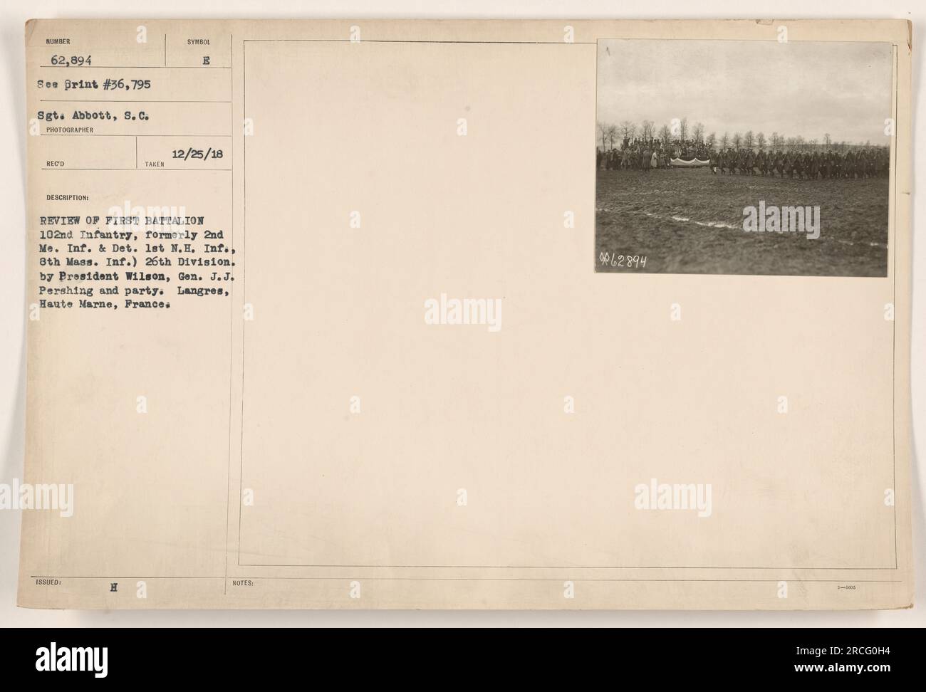 102nd infantry hi-res stock photography and images - Alamy