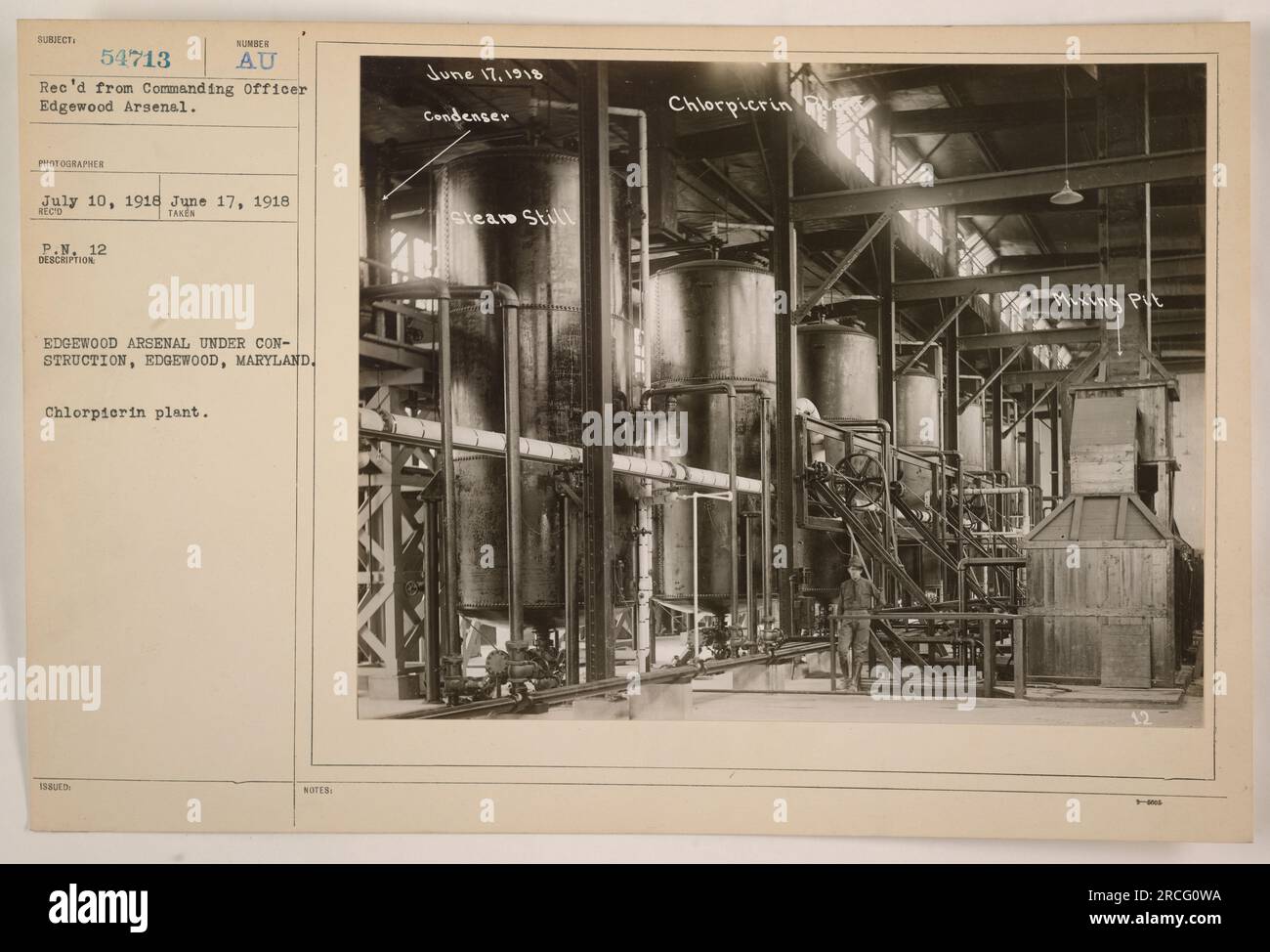 Edgewood Arsenal, located in Edgewood, MD, was under construction ...