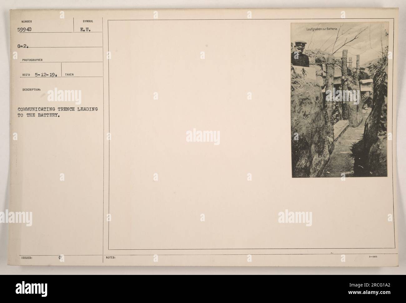 Image showing a communicating trench leading to the Battery Sumber. The ...