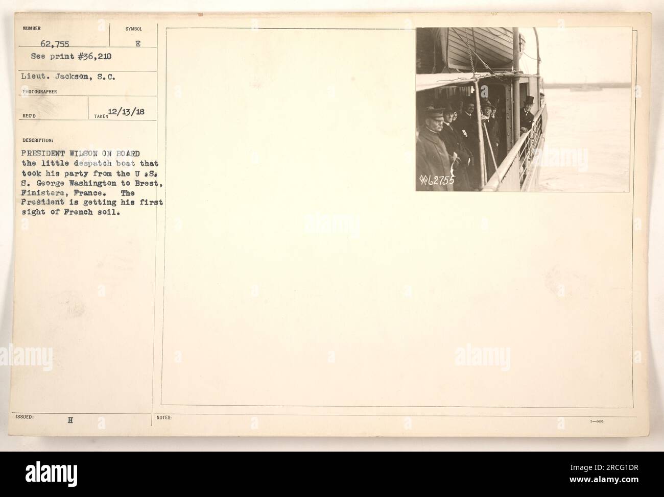 President wilsons historic voyage hi-res stock photography and images ...