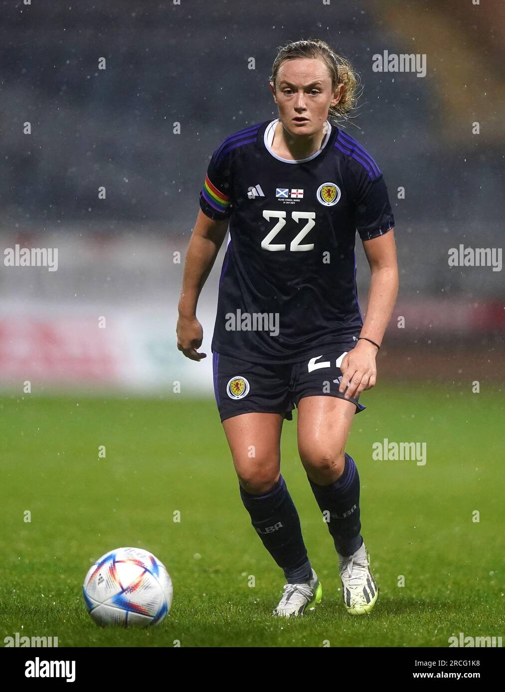 Scotland's Erin Cuthbert during the women's friendly match at Kilmac ...
