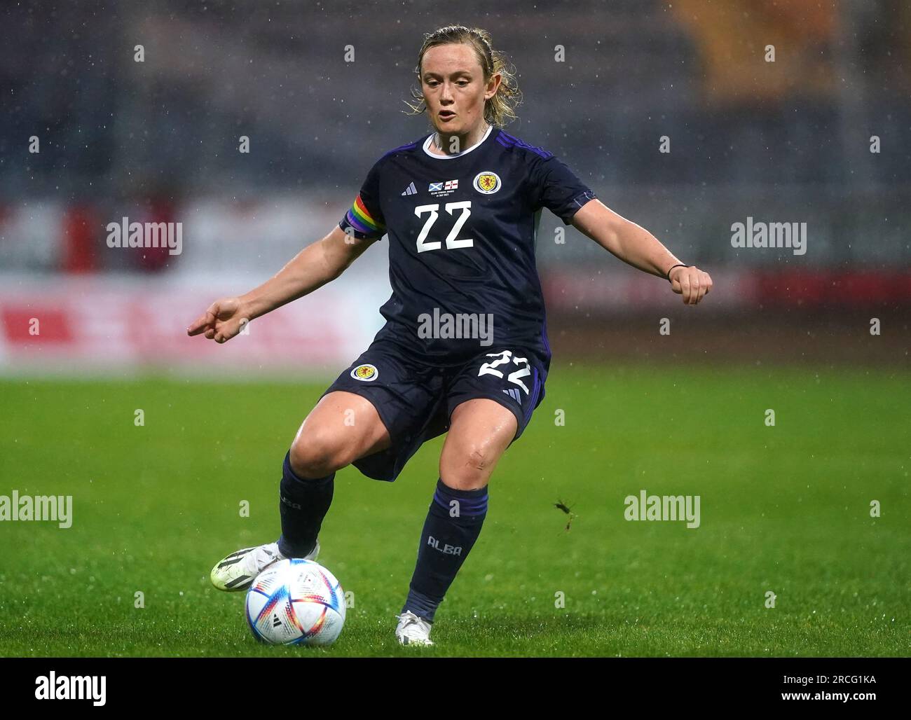 Scotland's Erin Cuthbert during the women's friendly match at Kilmac ...