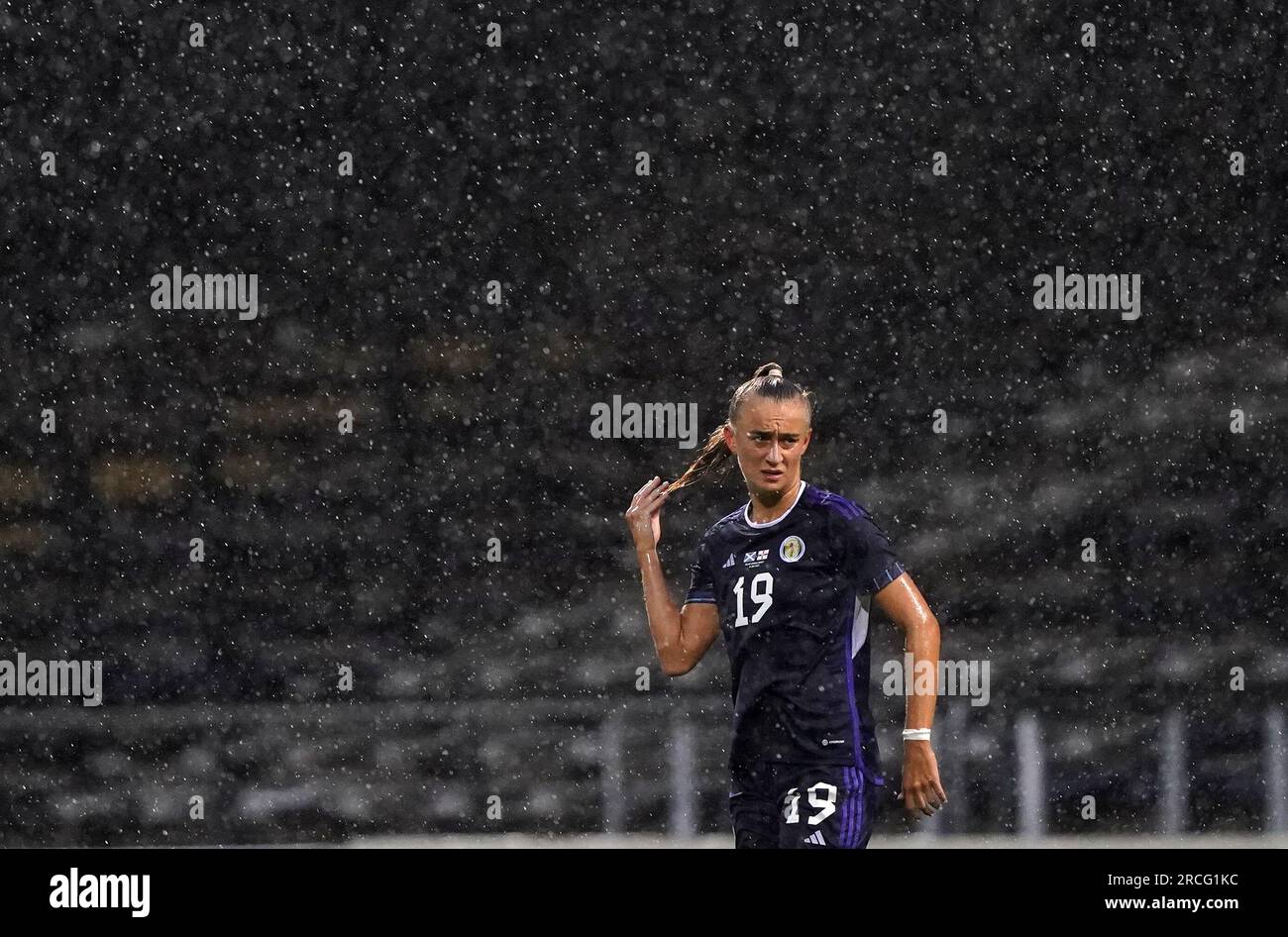 Scotland's Lauren Davidson during the women's friendly match at Kilmac ...