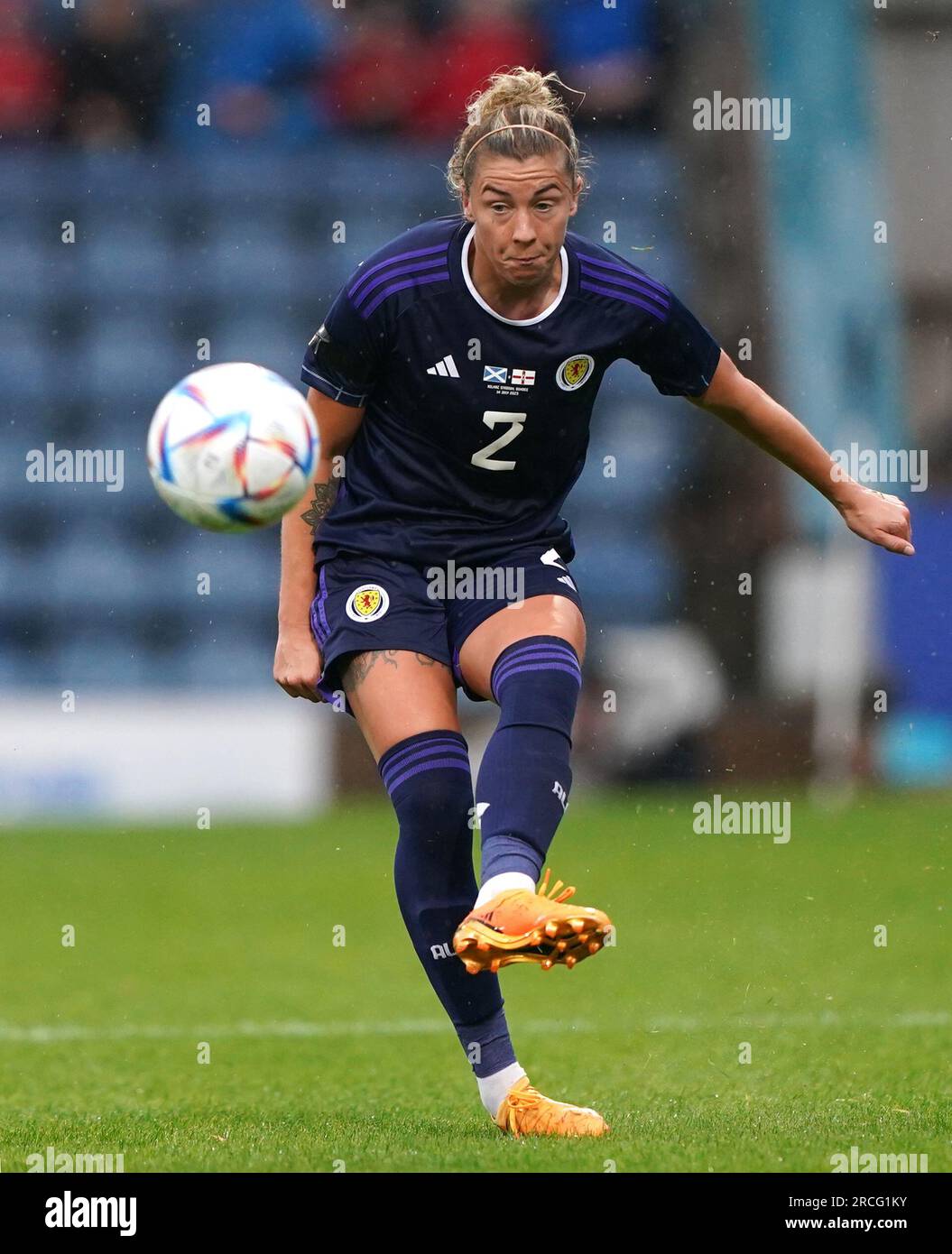 Scotland's Nicola Docherty during the women's friendly match at Kilmac ...