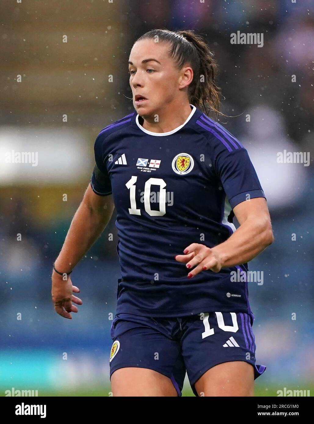 Scotland's Kirsty Hanson during the women's friendly match at Kilmac ...
