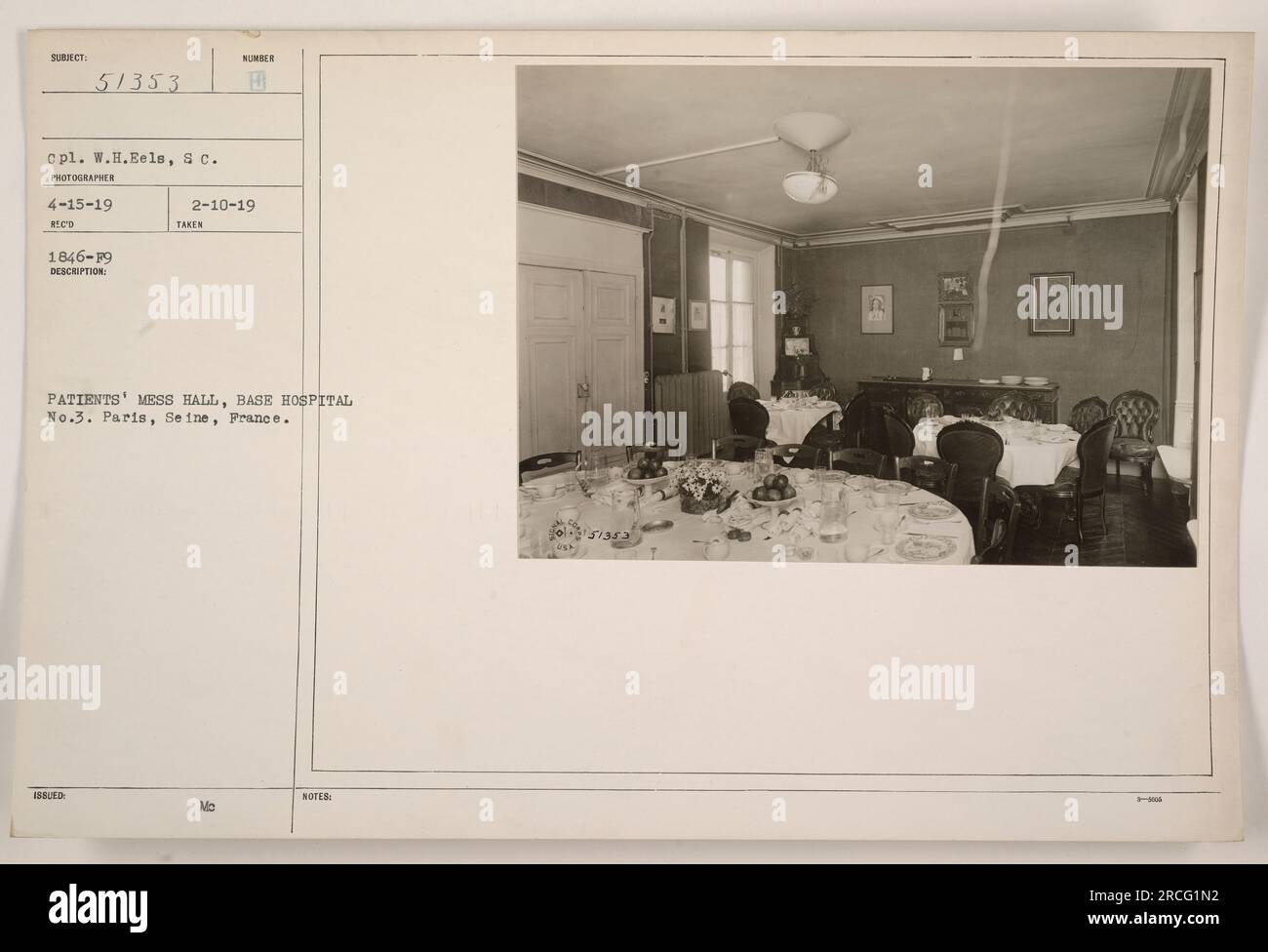 Caption: Patients at Base Hospital No. 3 in Paris, France, gather in ...