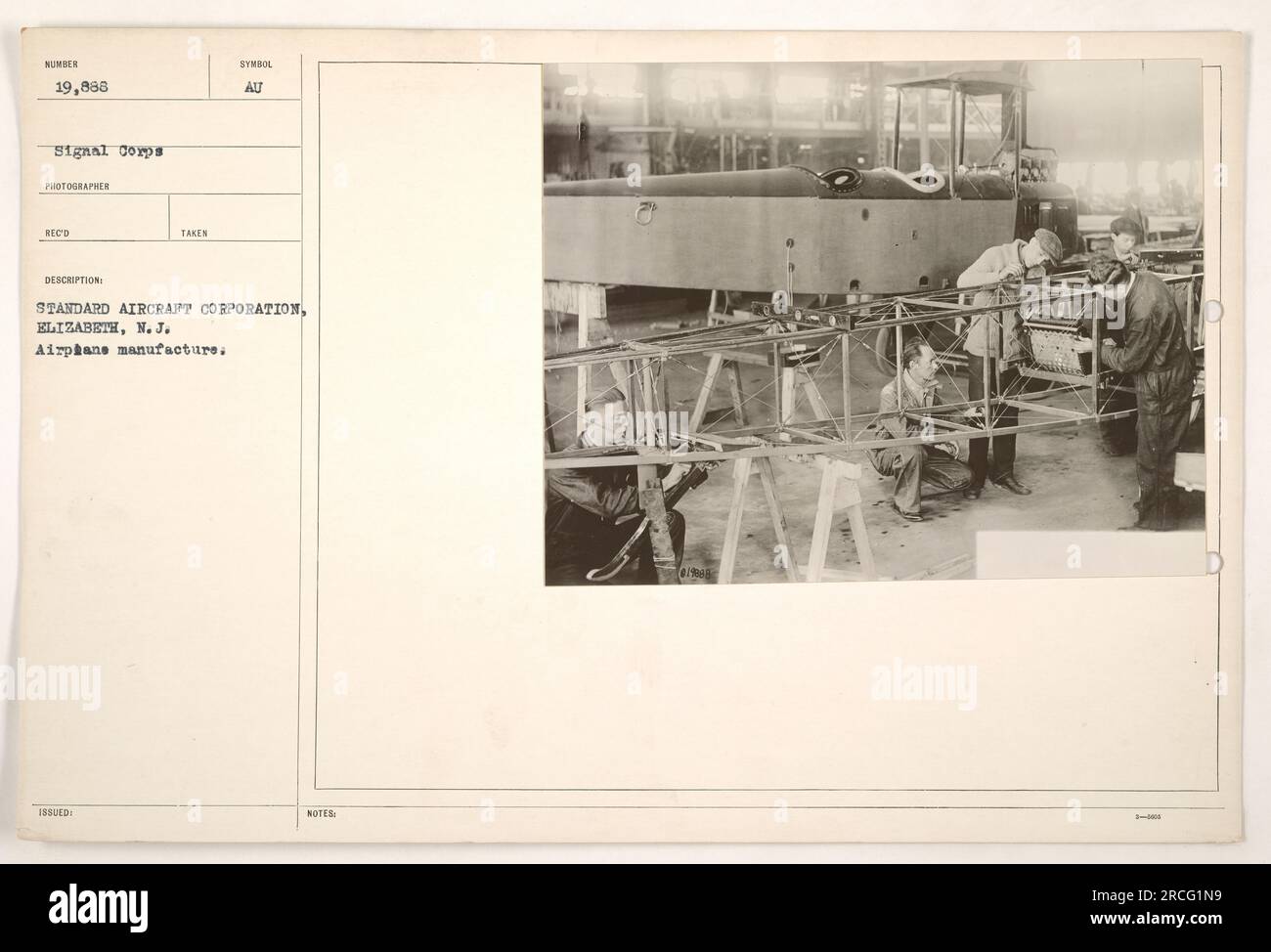 Image 19,888 from the Signal Corps collection titled "Standard Aircraft ...