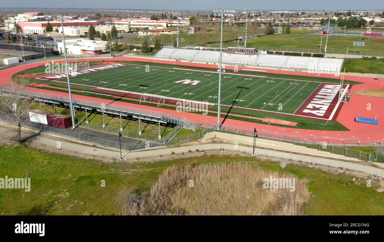 American football field aerial hi-res stock photography and images - Alamy
