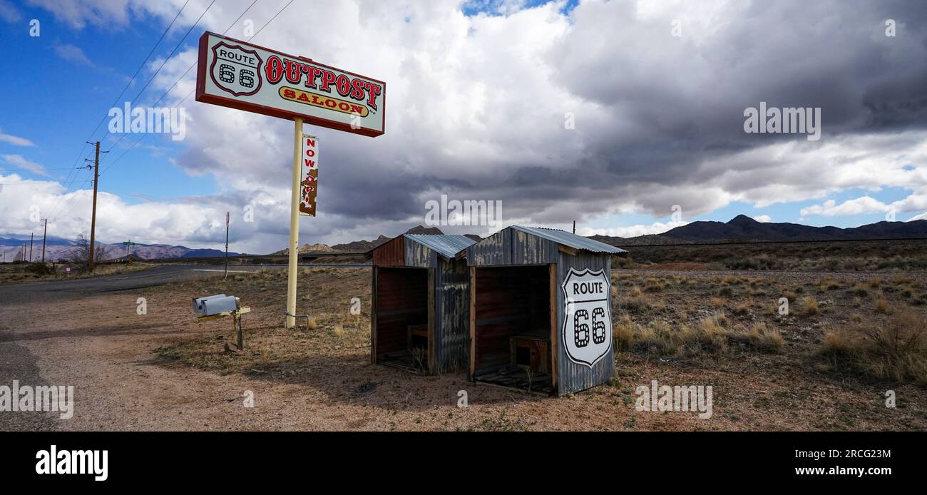 Route 66 sign, Kingman, Arizona, USA Stock Photo - Alamy