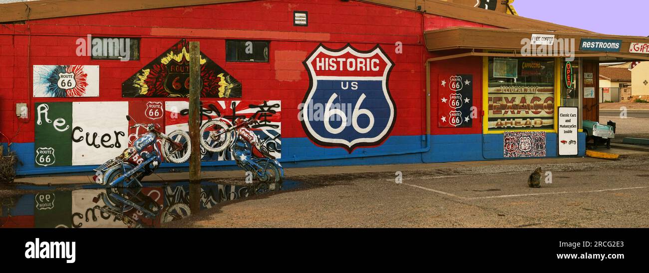 Shop along Route 66, Tucucamri, New Mexico, USA Stock Photo - Alamy