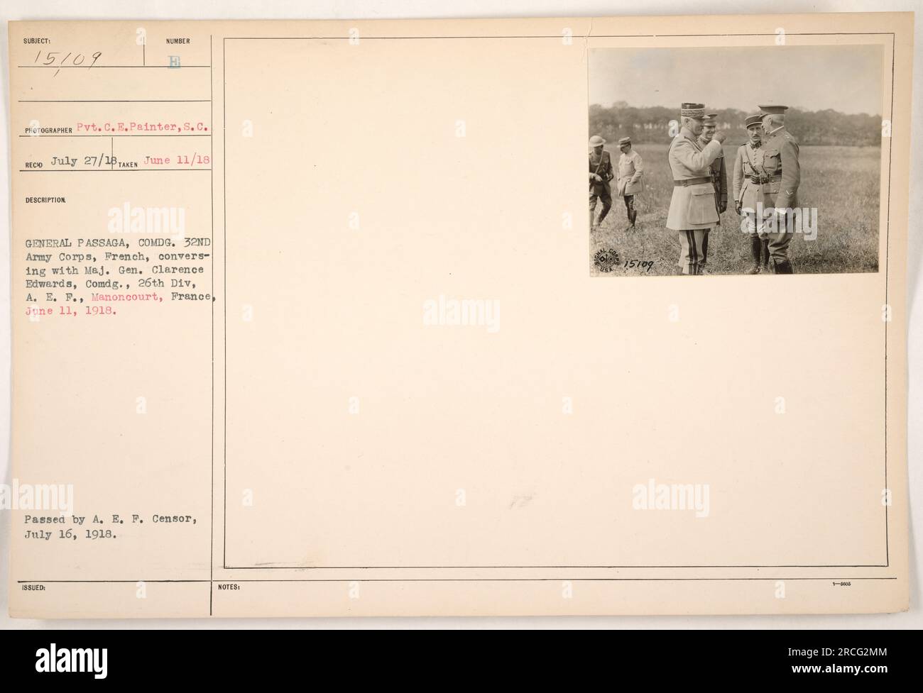 Maj gen clarence edwards hi-res stock photography and images - Alamy