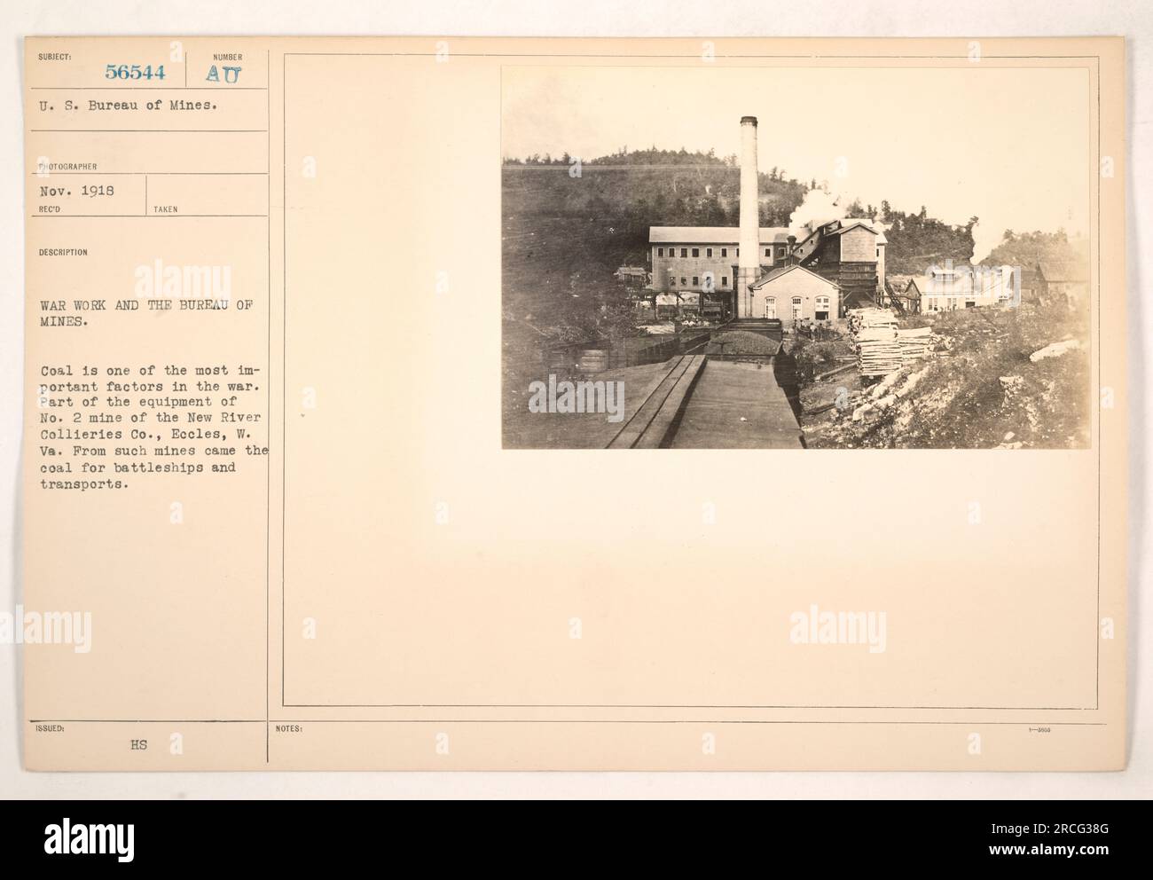 Equipment from No. 2 mine of New River Collieries Co. in Eccles, W.Va ...