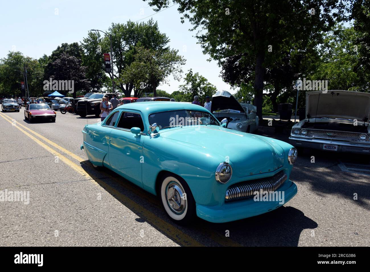 Rudy Zachary arrives in his 1950 Canadian Ford Meteor, Friday, July 14 ...