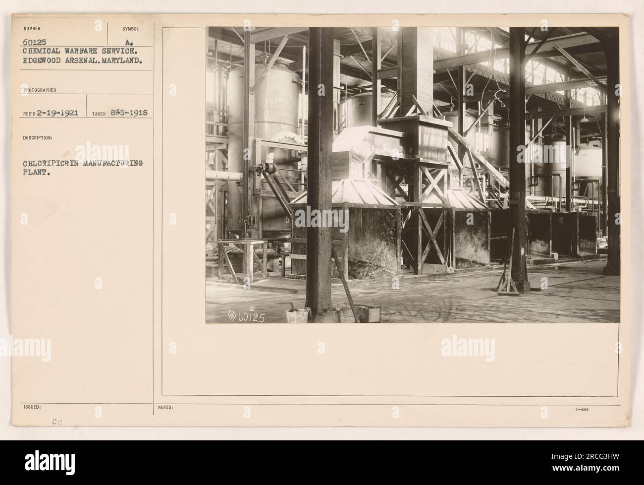 Photographs of chloropicrin manufacturing plant hi-res stock ...