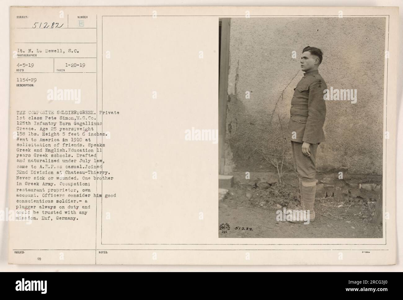 Private 1st Class Pete Simon, a Greek soldier, is seen in this ...