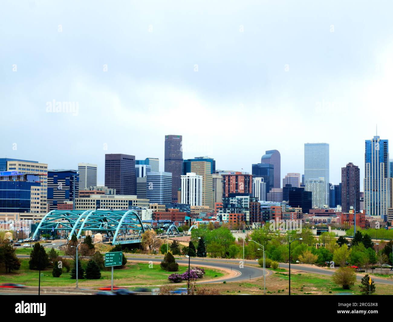 Top view downtown cityscape rocky hi-res stock photography and images ...