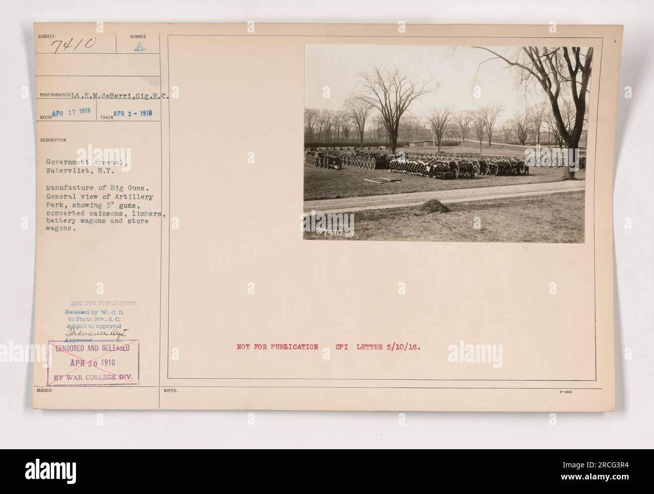 A general view of the Artillery Park at the Government Arsenal in ...