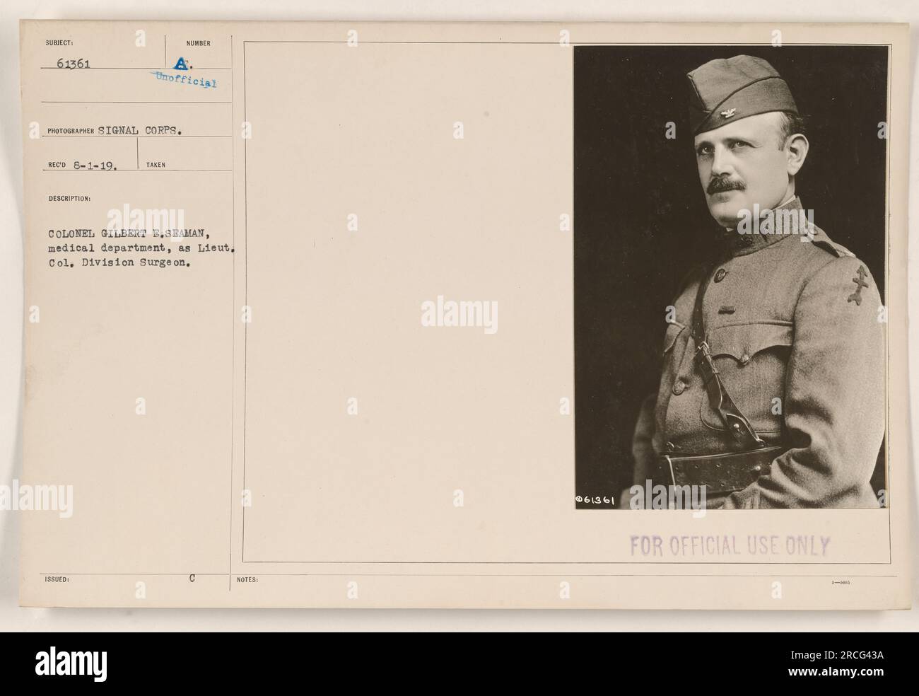 Colonel gilbert e seaman hi-res stock photography and images - Alamy