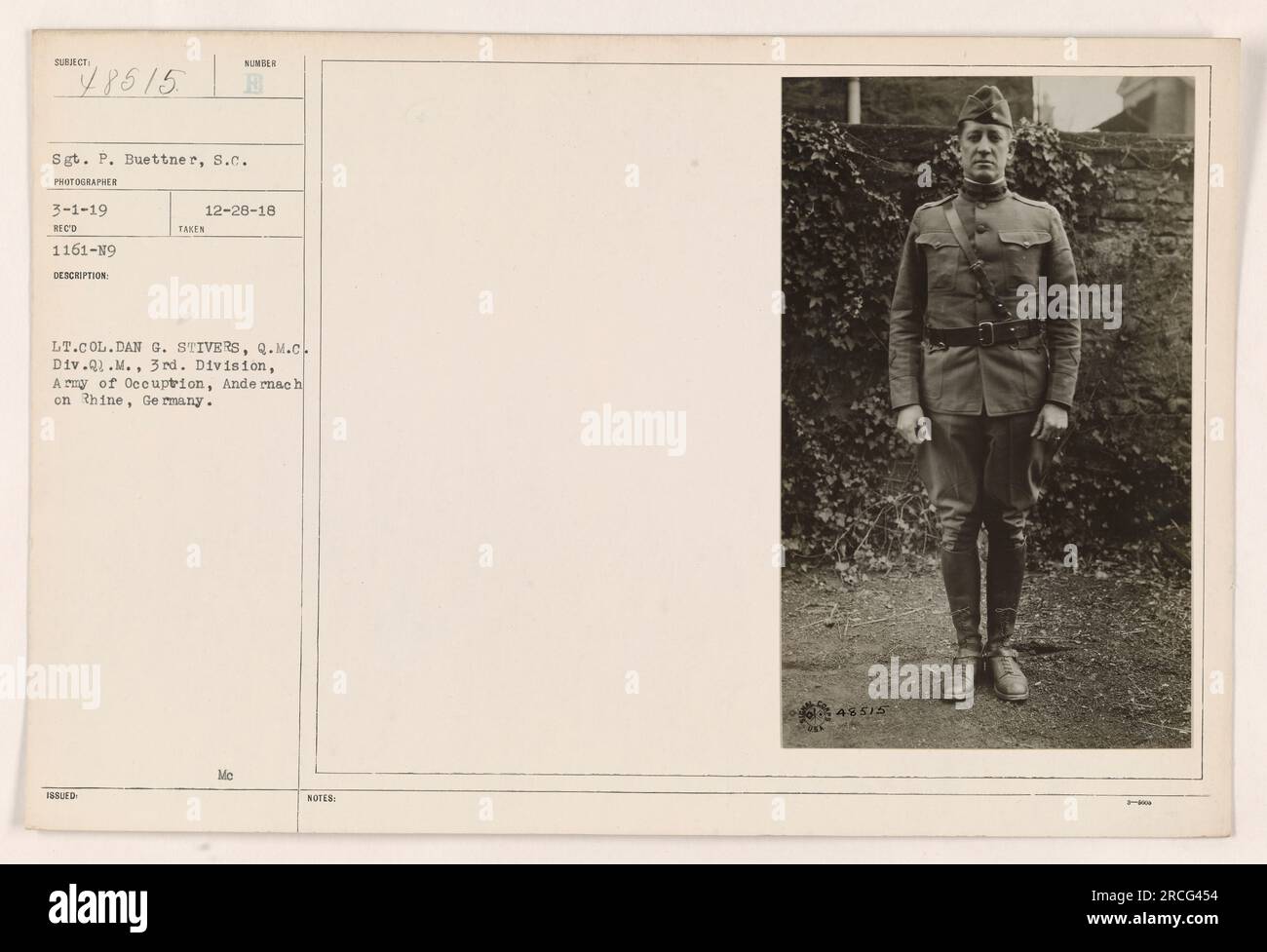 Lt col stivers during ww1 hi-res stock photography and images - Alamy
