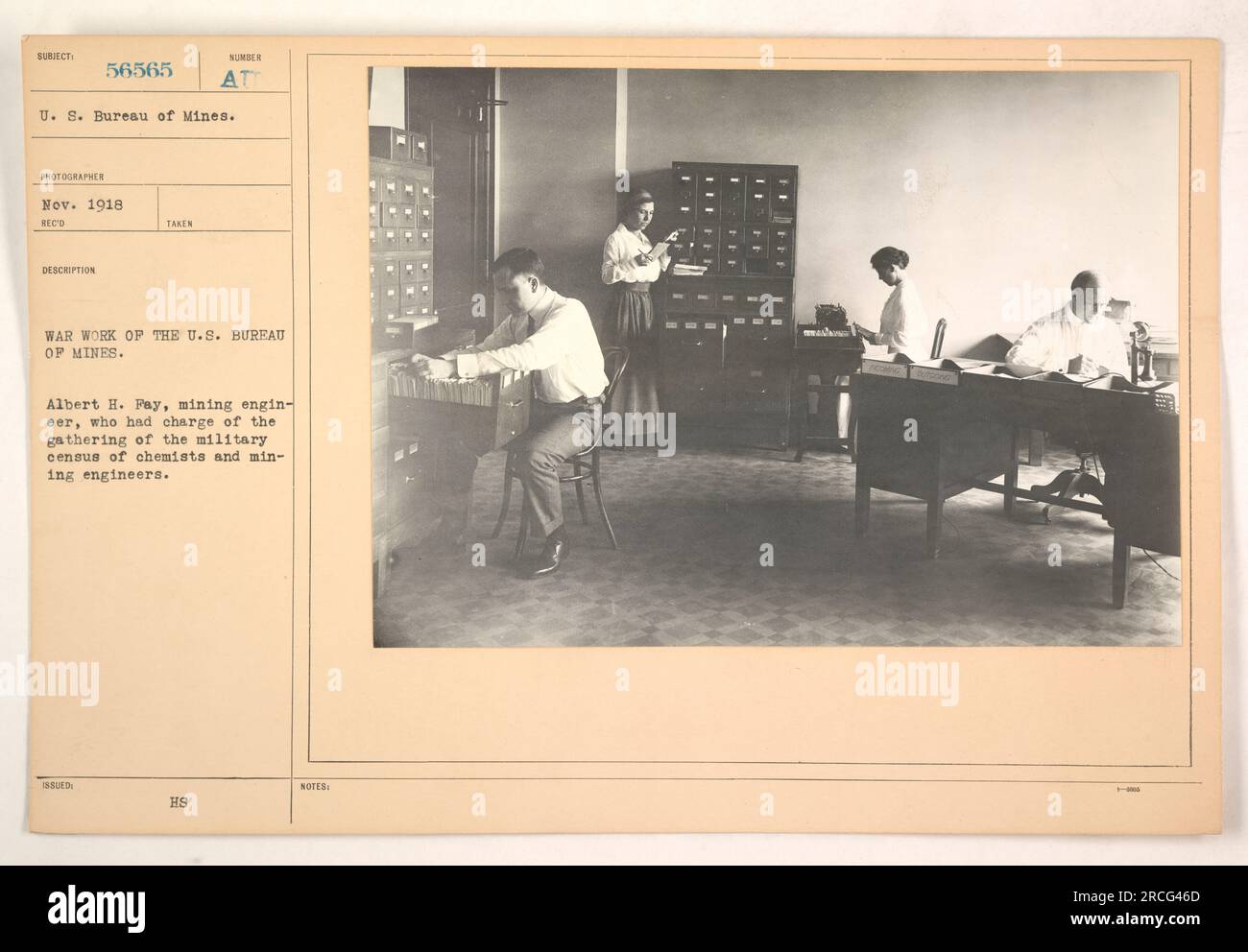 The image shows Albert H. Fay, a mining engineer, who was responsible ...