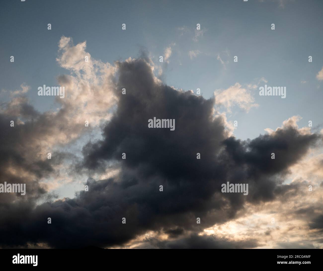 Stormy sky with white and grey clouds background, beautiful heaven ...