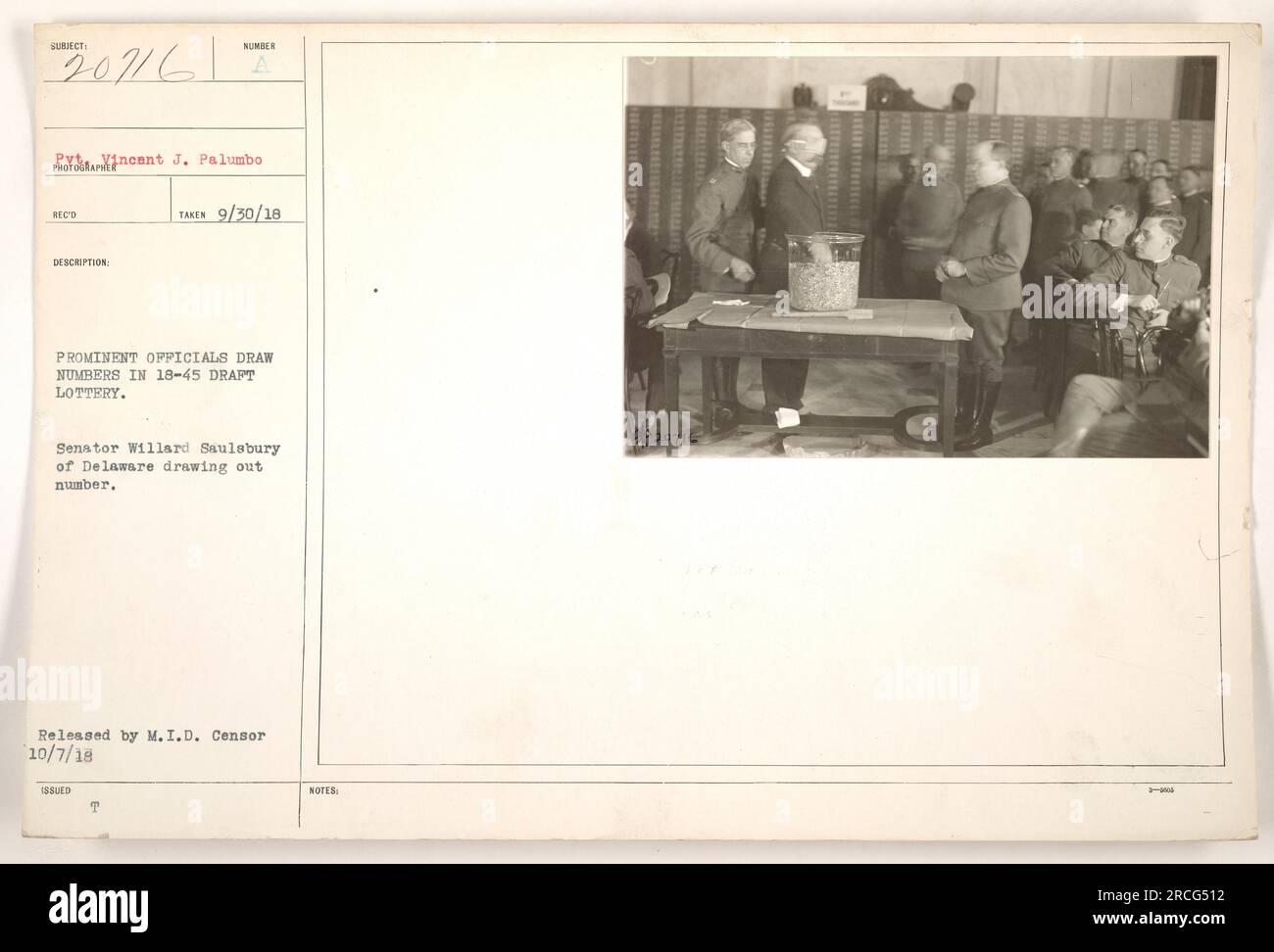 Senator Willard Saulsbury of Delaware drawing a number during the 18-45 ...