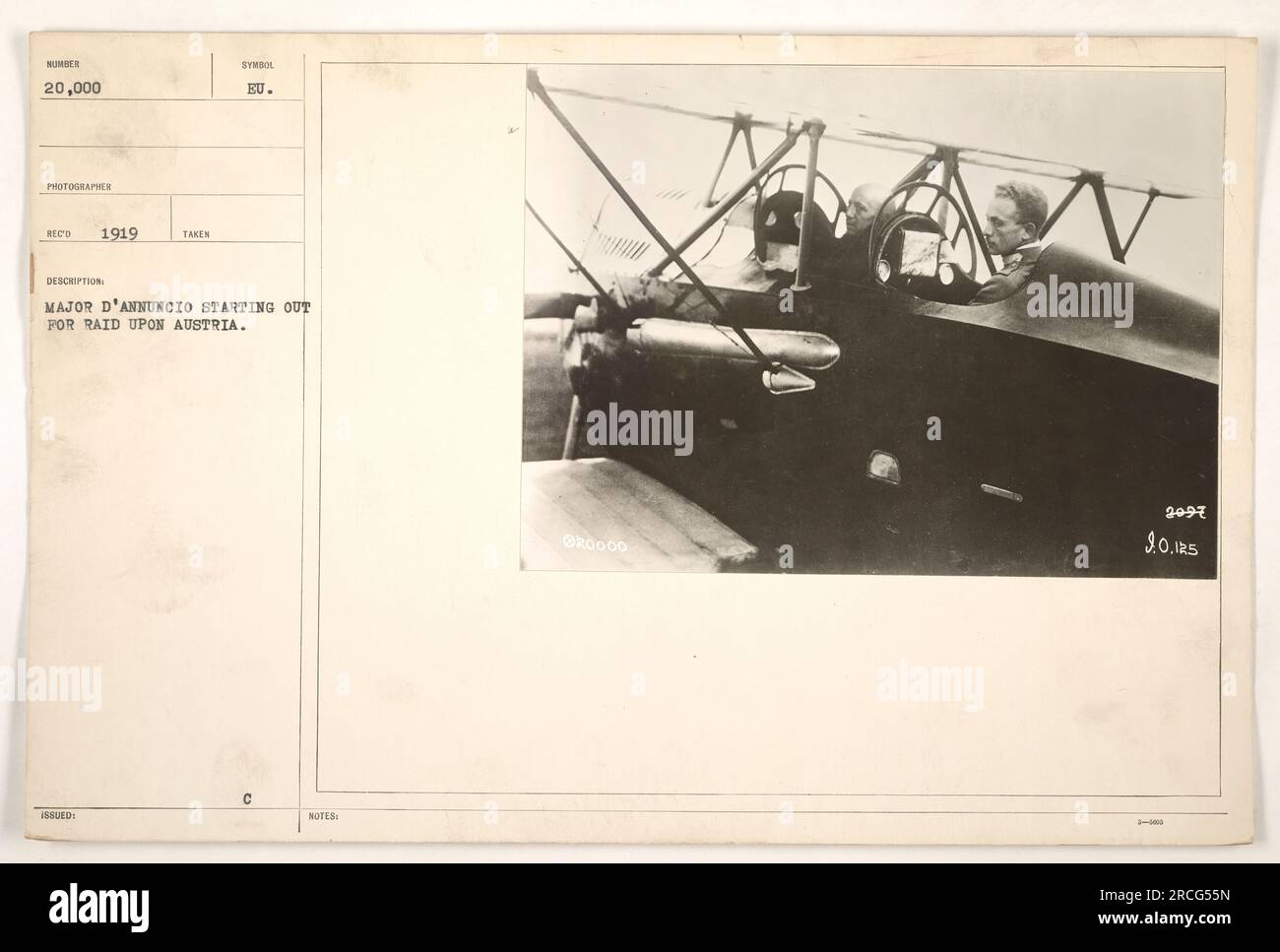 Caption: Major D'Annuncio leading a military raid on Austria during ...