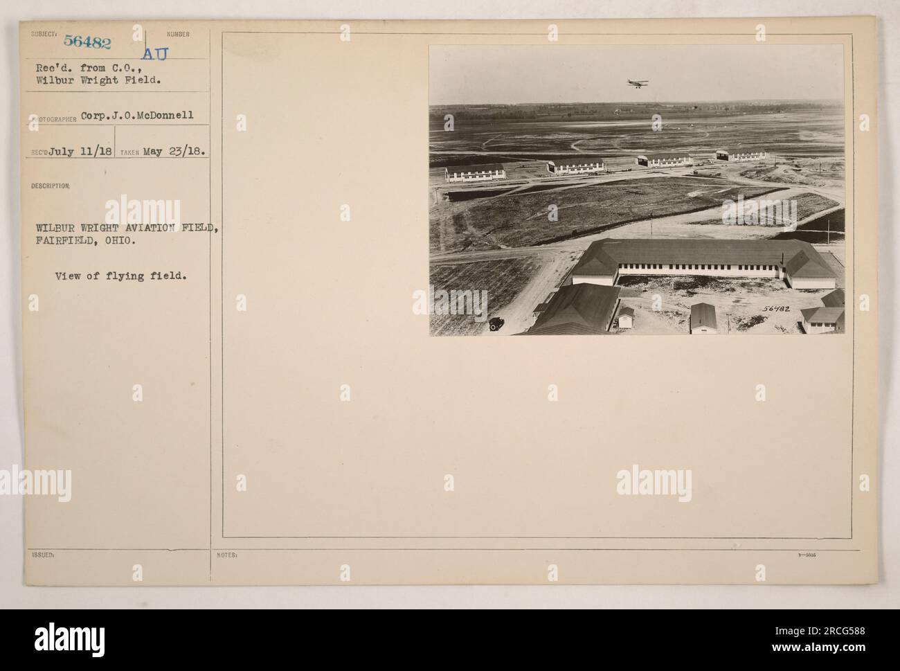 "View of the flying field at Wilbur Wright Aviation Field, Fairfield ...