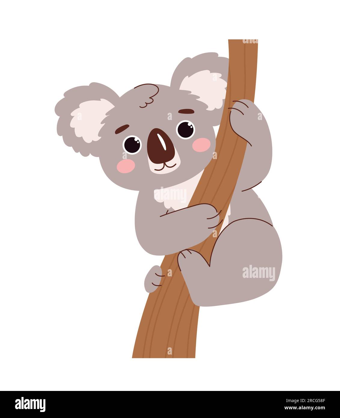 Cute cartoon koala lazy Stock Vector Images - Alamy