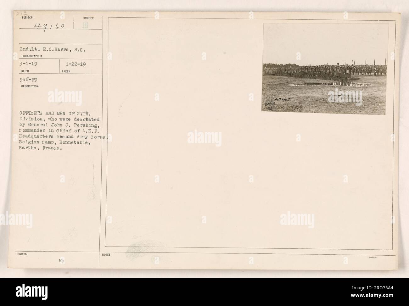 Officers and men of the 27th Division, decorated by General John J ...