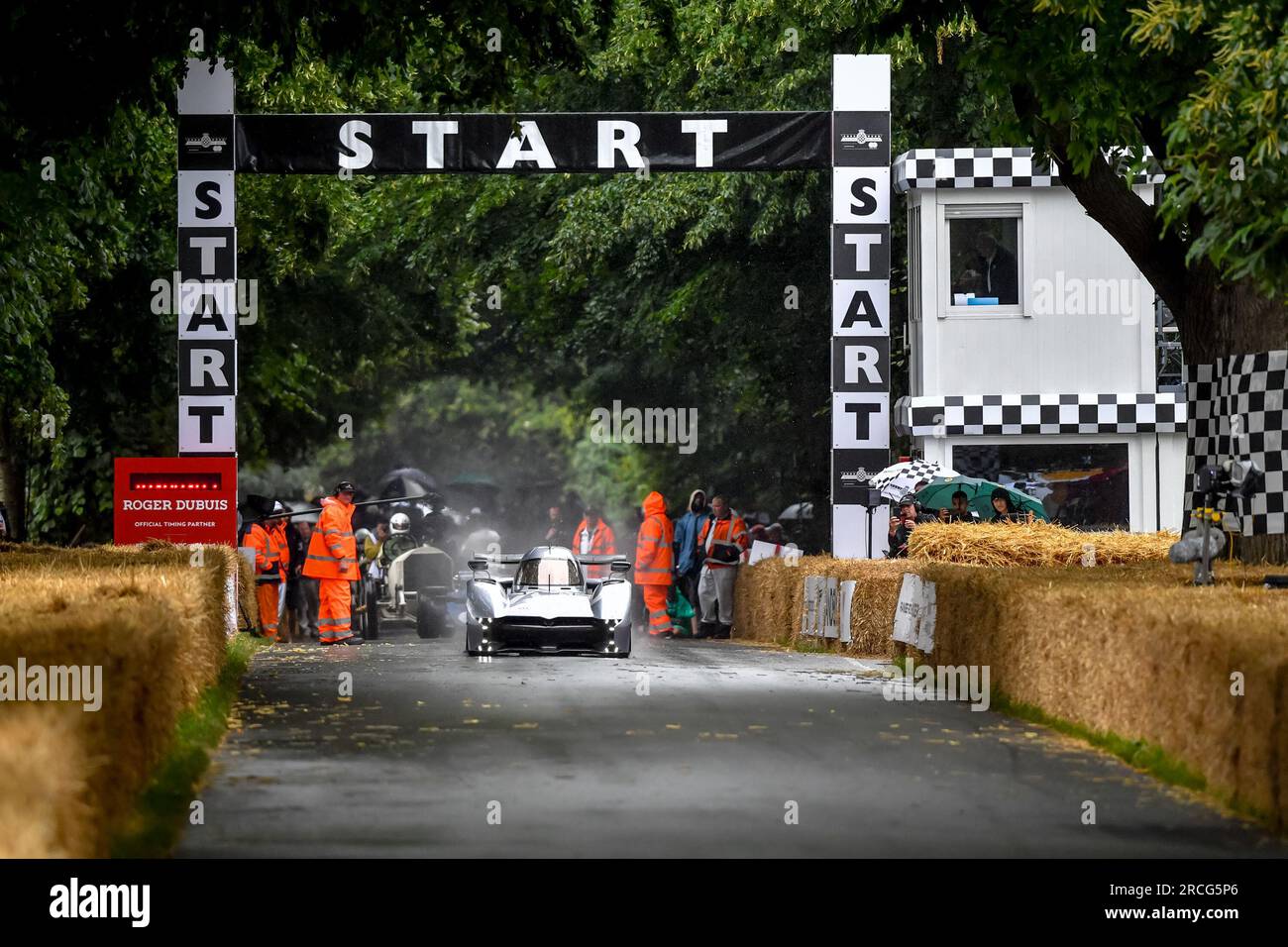 Goodwood, UK. 14th July, 2023. The McMurtry Speirling starts its Friday ...