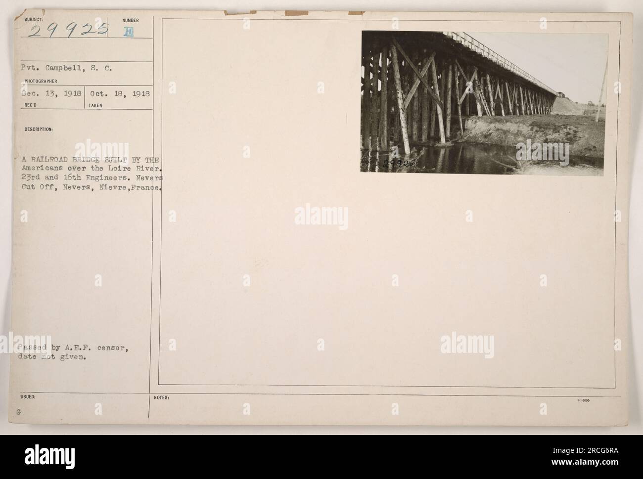 American soldiers and engineers building a railroad bridge over the ...