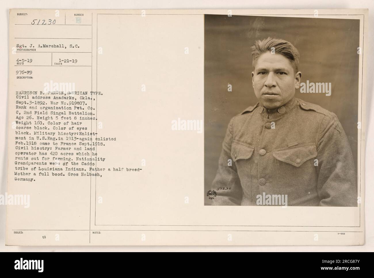 Harrison B. Parton, aged 26, is pictured in this photograph. He served ...