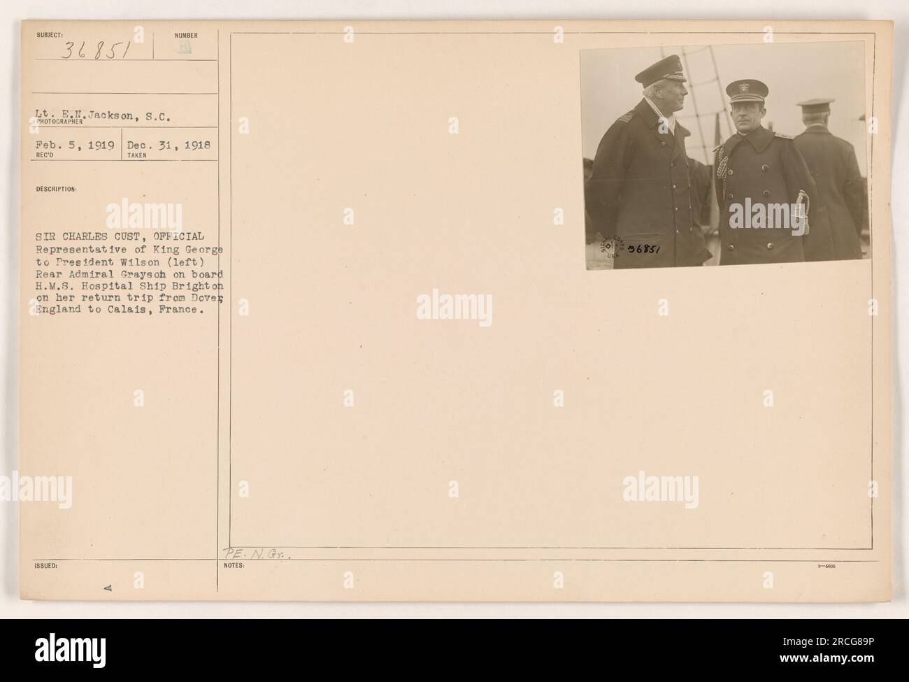 "Image showing Lieutenant E. Jackson, S.C. (Service Corps) conversing ...