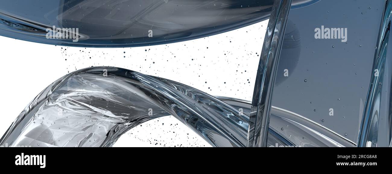 Twisting water band Cool summer transparency Water-like abstract ...