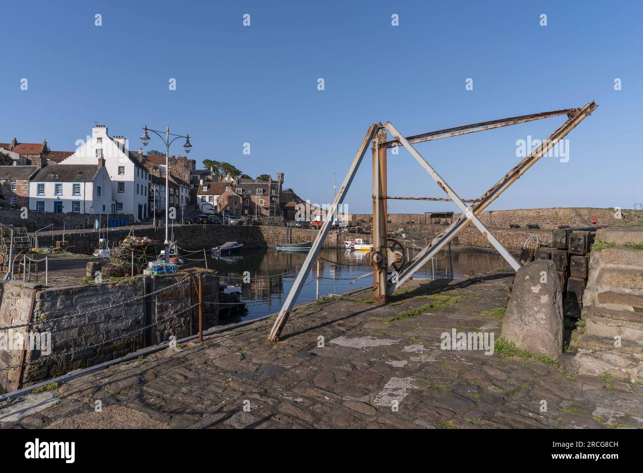 Scenic view of Crail harbor Stock Photo - Alamy