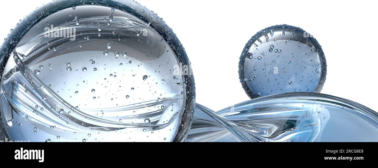 Twisting water band Cold transparent summer atmosphere Abstract ...