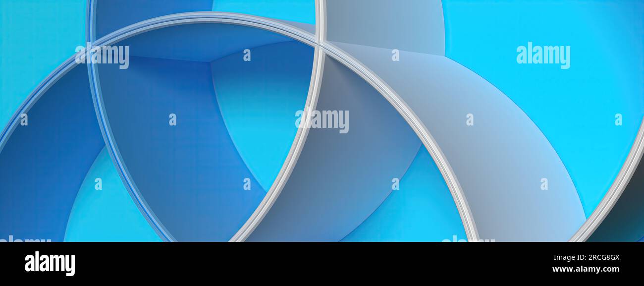 Overlapping Cylinders Contemporary Background Contemporary Art Attraction Blue and White ...