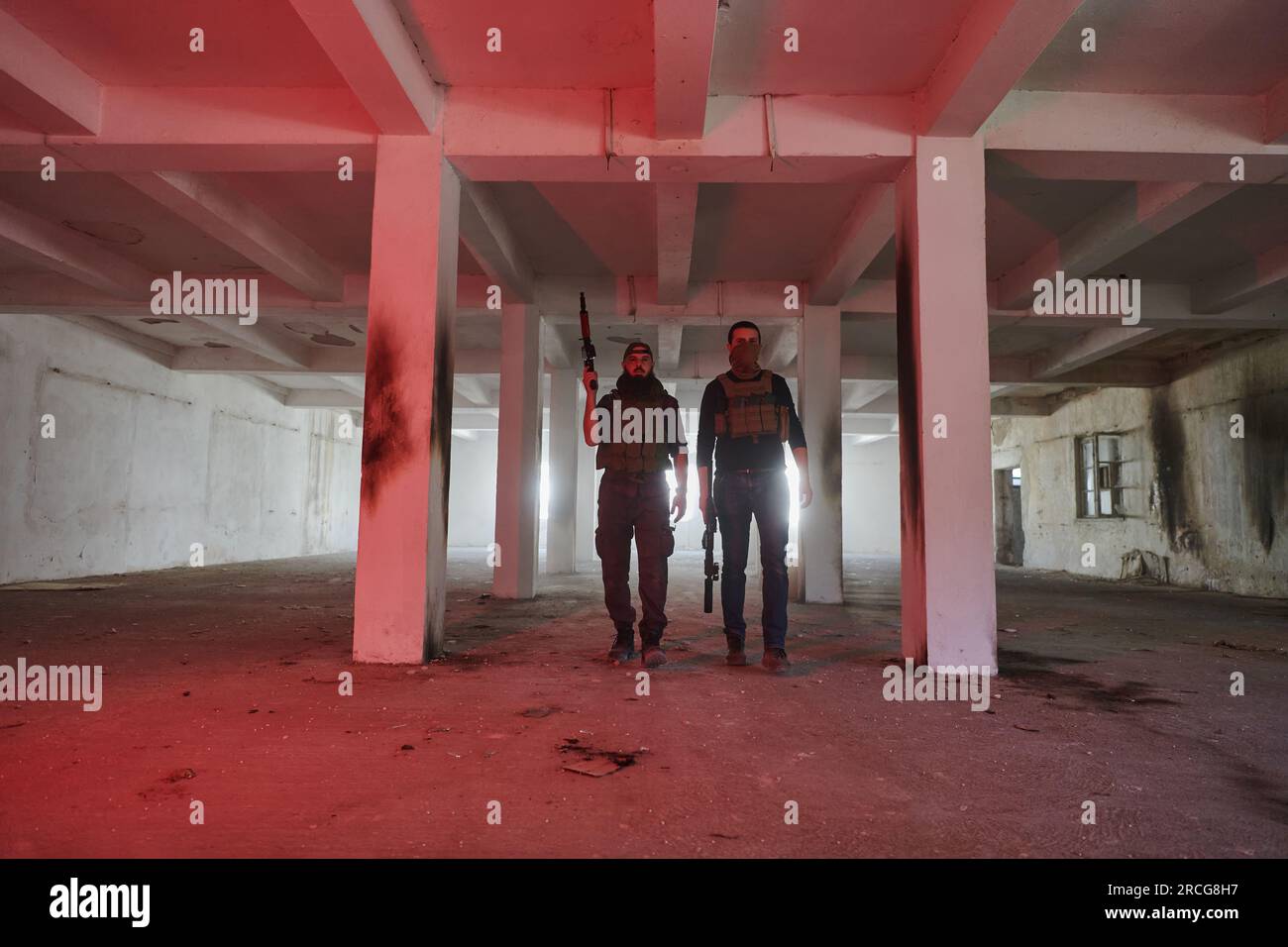 An abandoned building serves as the stronghold for a team of terrorists ...