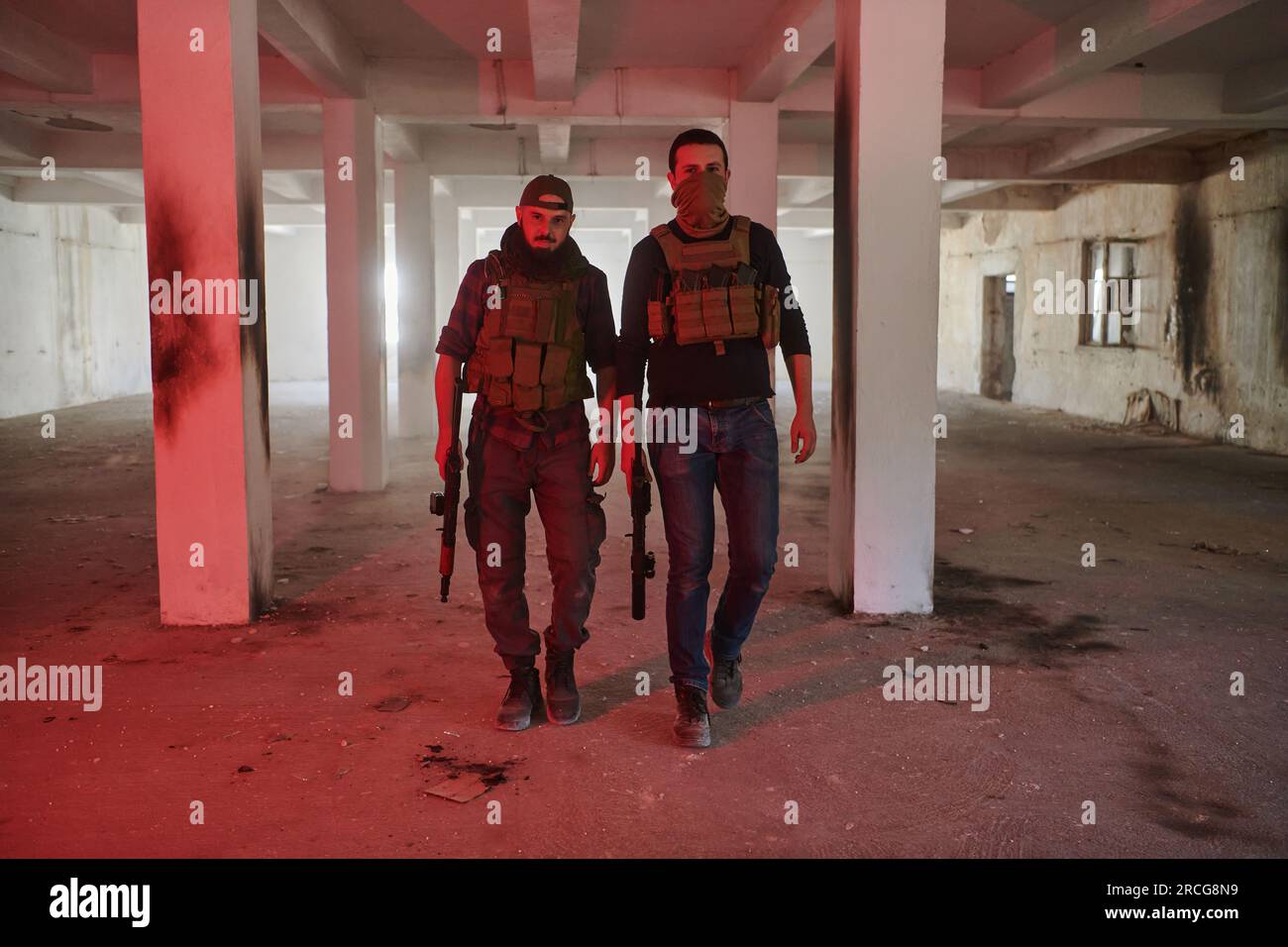 An abandoned building serves as the stronghold for a team of terrorists ...