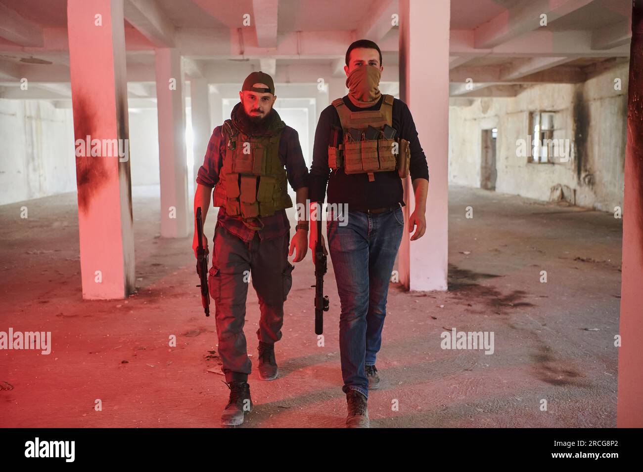 An abandoned building serves as the stronghold for a team of terrorists ...