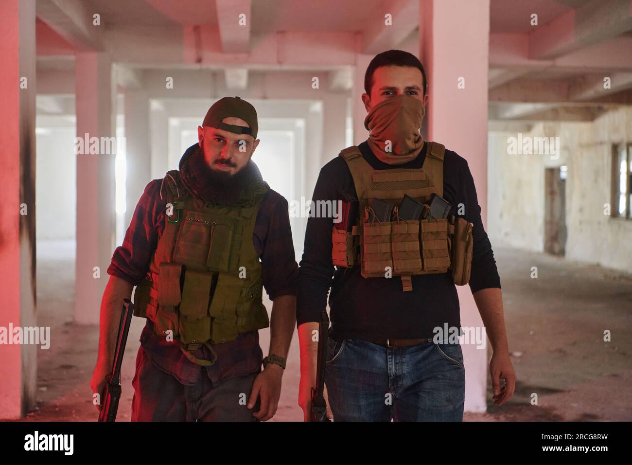 An abandoned building serves as the stronghold for a team of terrorists ...