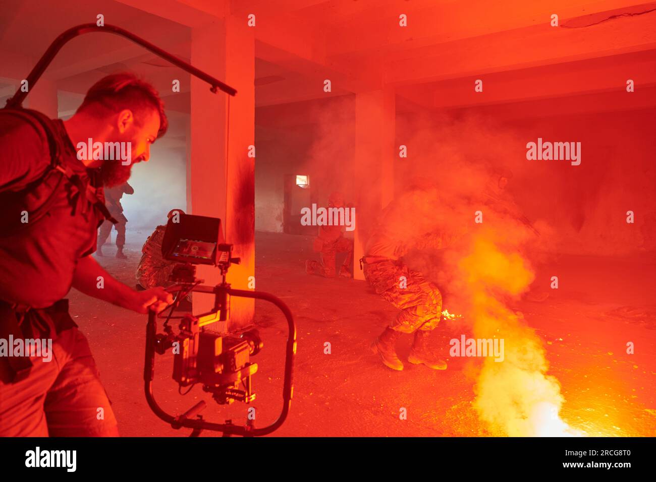 A professional cameraman captures the intense moments as a group of ...