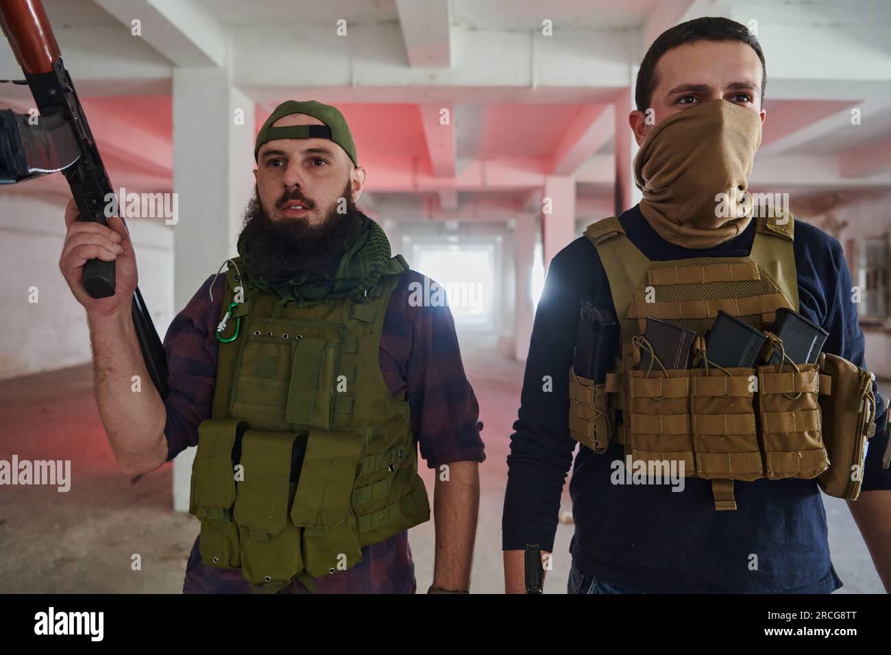 An abandoned building serves as the stronghold for a team of terrorists ...