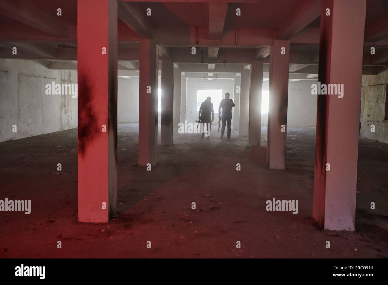 An abandoned building serves as the stronghold for a team of terrorists ...