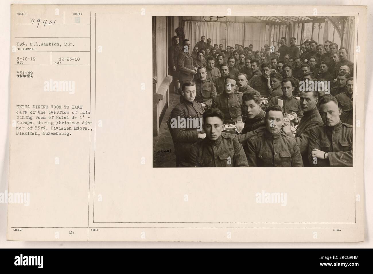 Soldiers of the 33rd Division Headquarters in Diekirch, Luxembourg ...