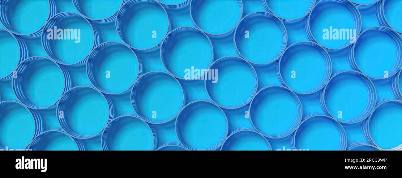 Numerous Cylinders Modern art geometry style Blue and white Abstract ...
