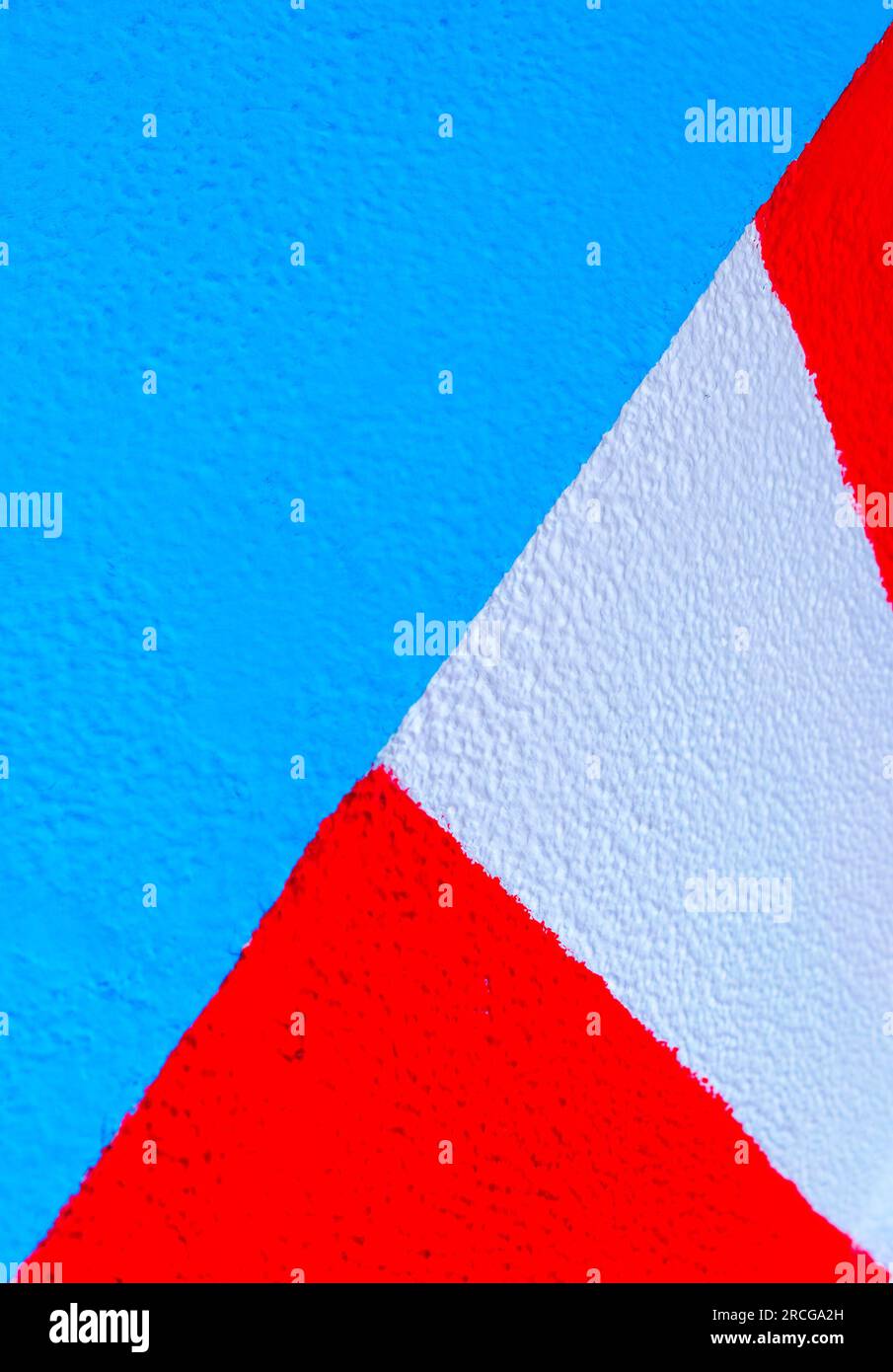 Empty surface with abstract blue, red and white diagonal patterns Stock ...